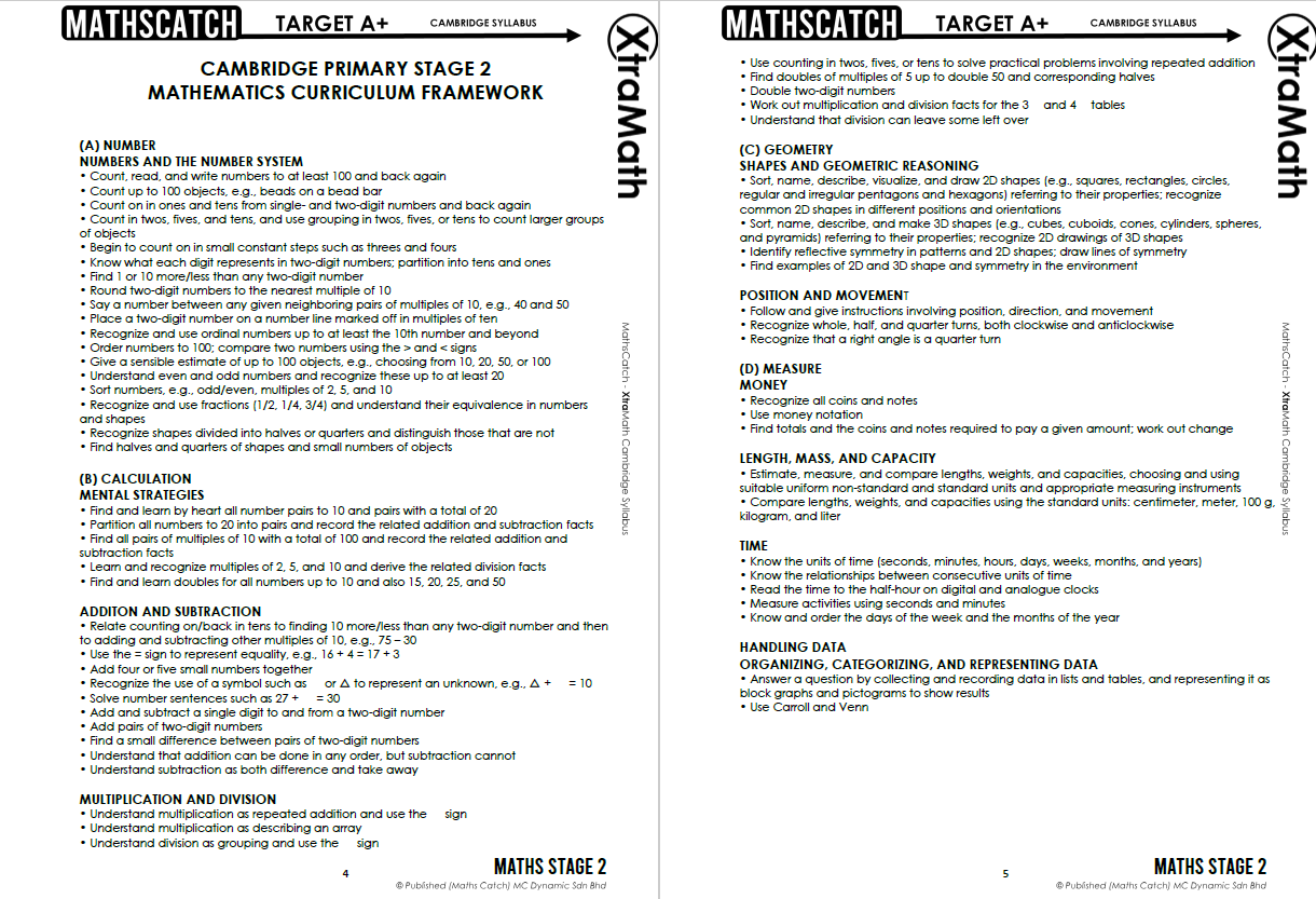 CAMBRIDGE STAGE 2 - Maths Catch