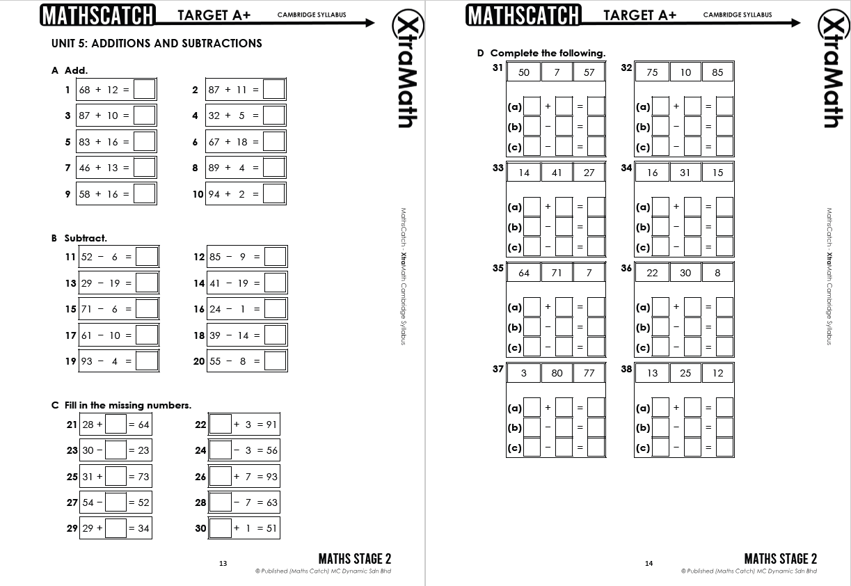 CAMBRIDGE STAGE 2 - Maths Catch